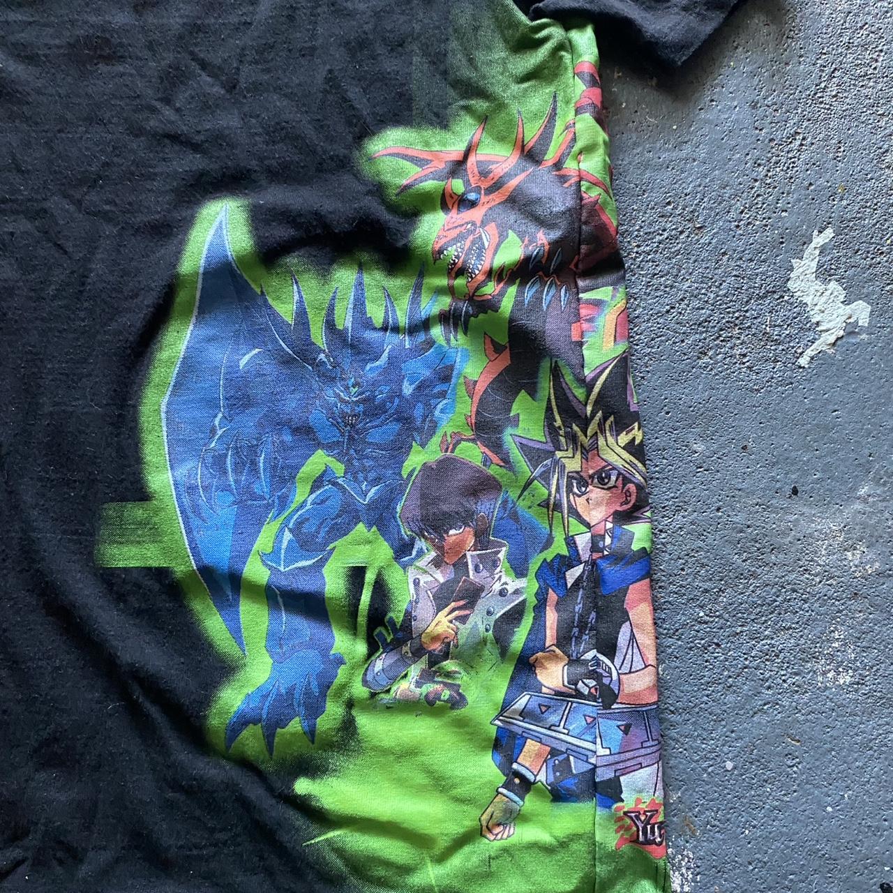 Black and green Yu-Gi-Oh! graphic tee #YuGiOh #90sKid - Depop