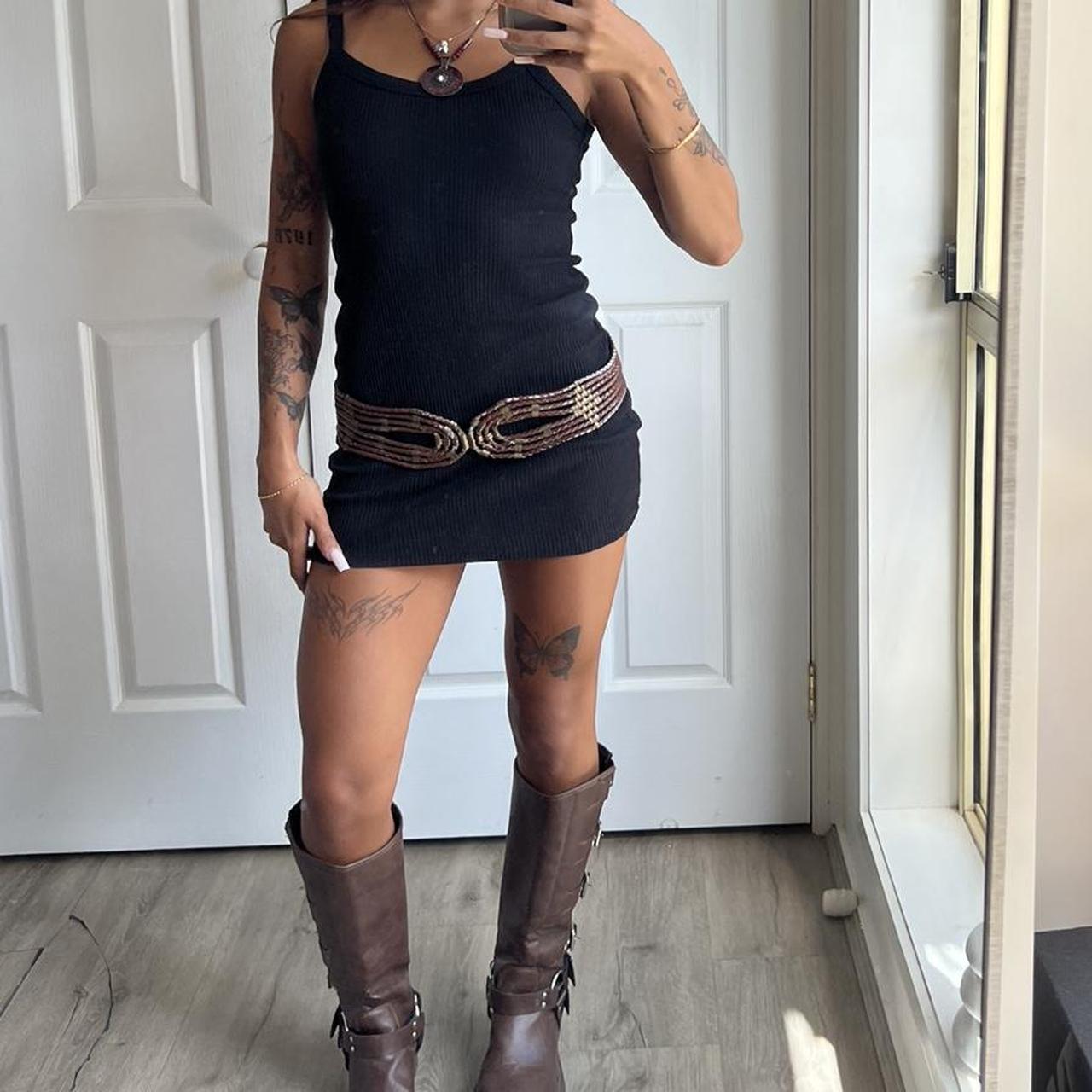 supré mini dress worn twice #blackminidress... - Depop