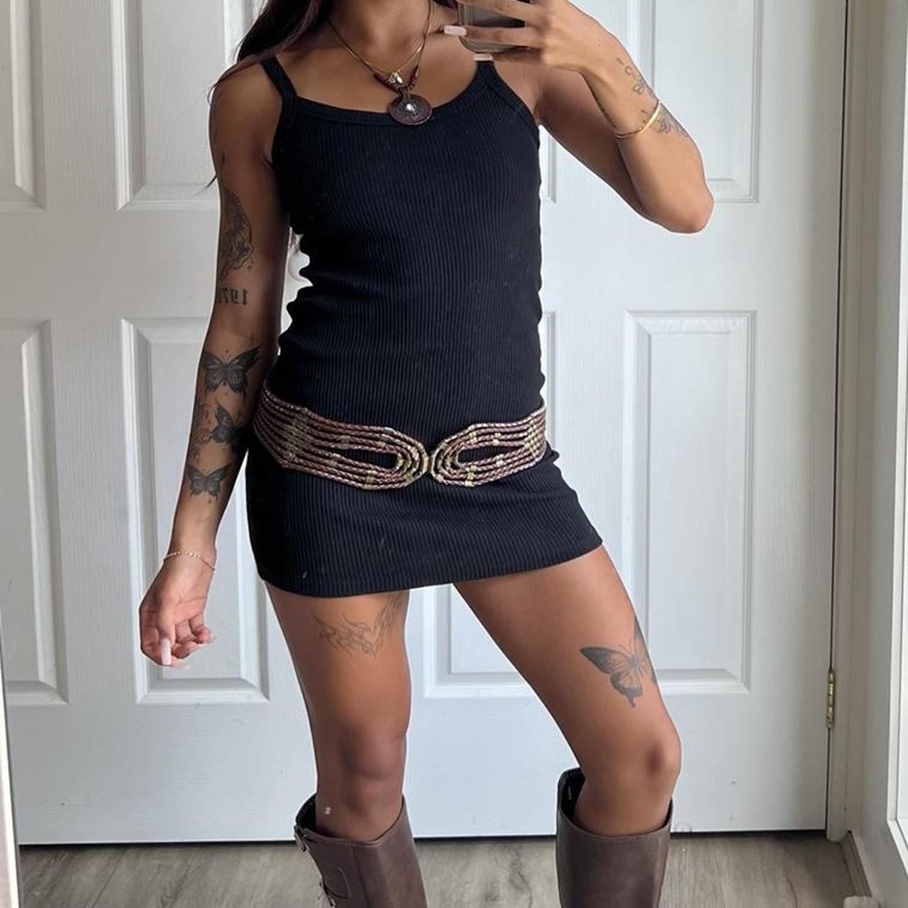 supré mini dress worn twice #blackminidress... - Depop