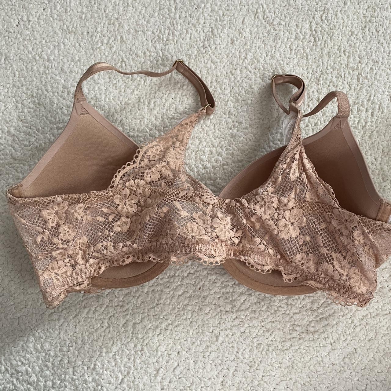 Victoria’s Secret tan lace bra size 36C... | Depop