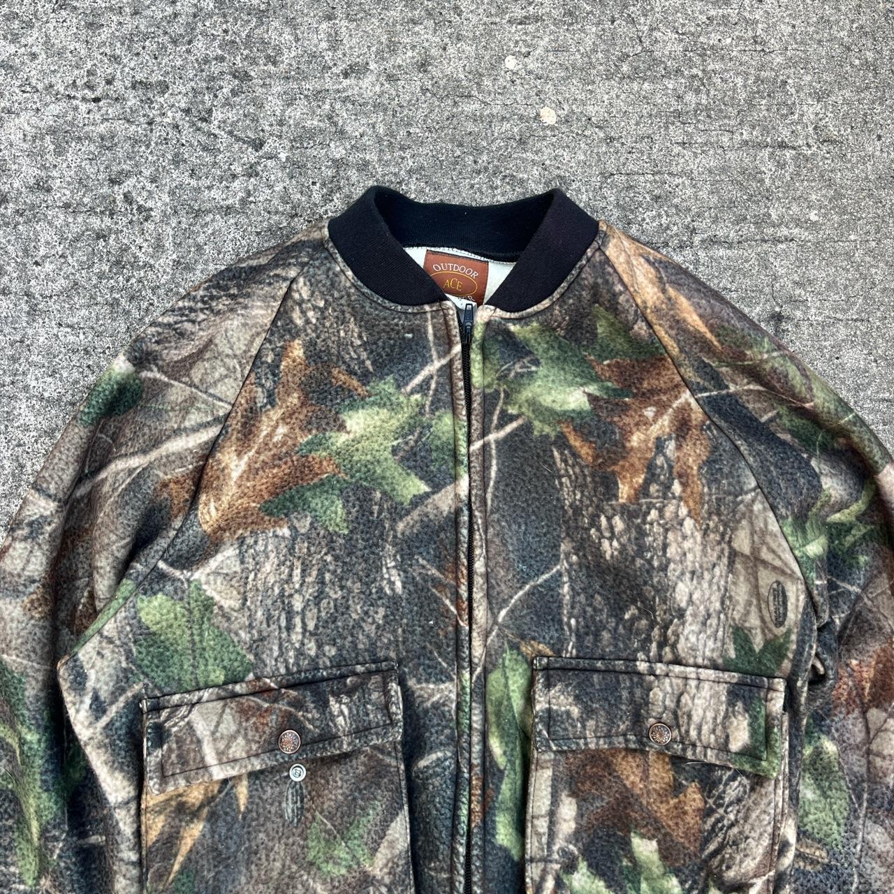 VINTAGE REAL TREE CAMO 90S DETROIT STYLE ZIP UP... - Depop