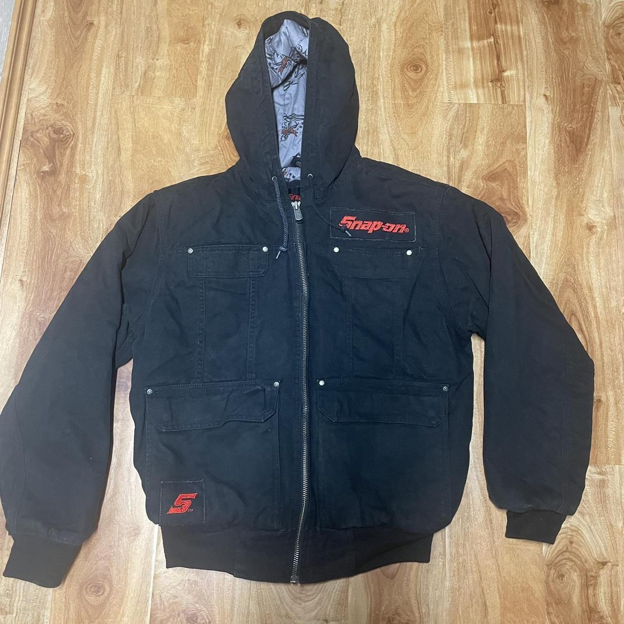 Snap on heavy duty jacket - not sure of letter size,... - Depop