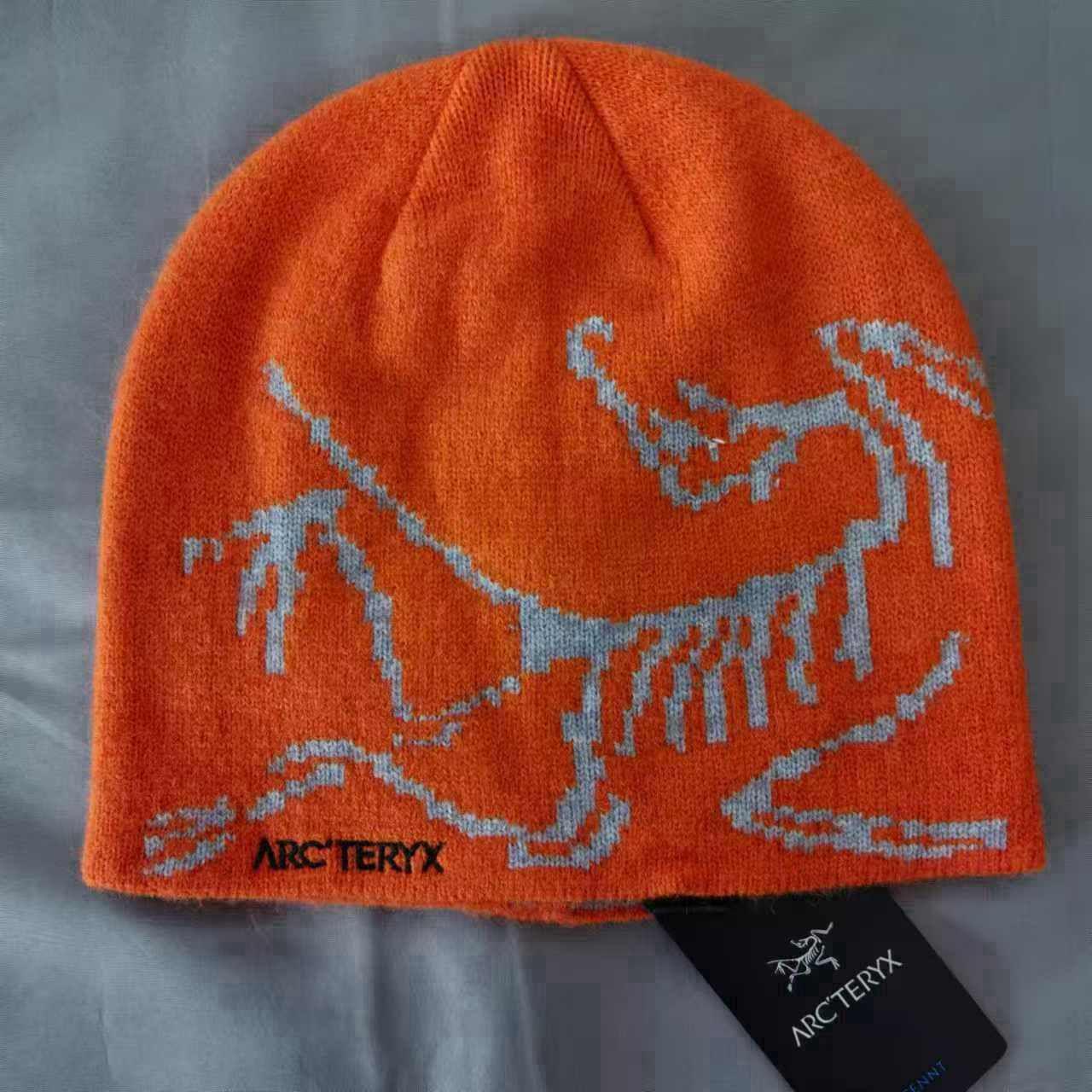 Arc'teryx Orange Knit Cap Men's and Women's Brimless... - Depop