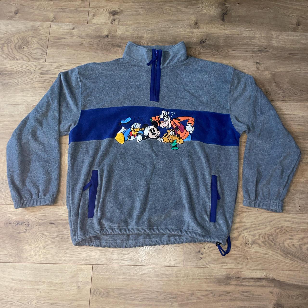 Vintage 90s Disney Fleece jacket - mickey & friends... | Depop