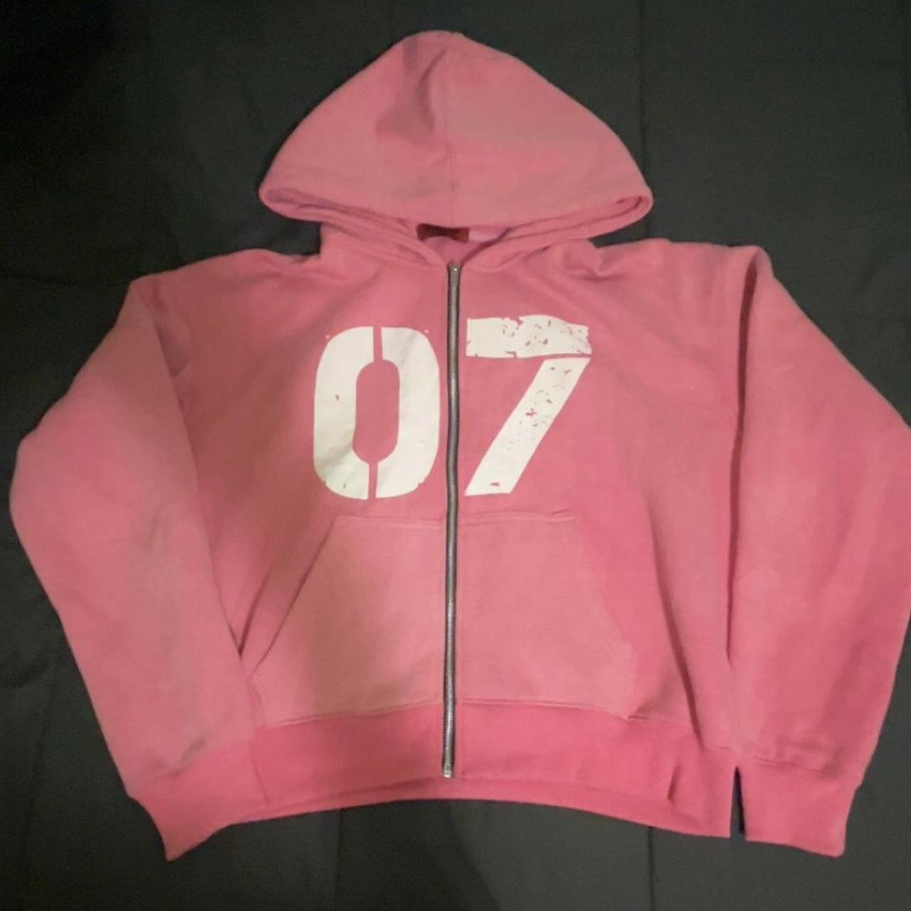 07even pink zip up hoodie “perfection” - Depop