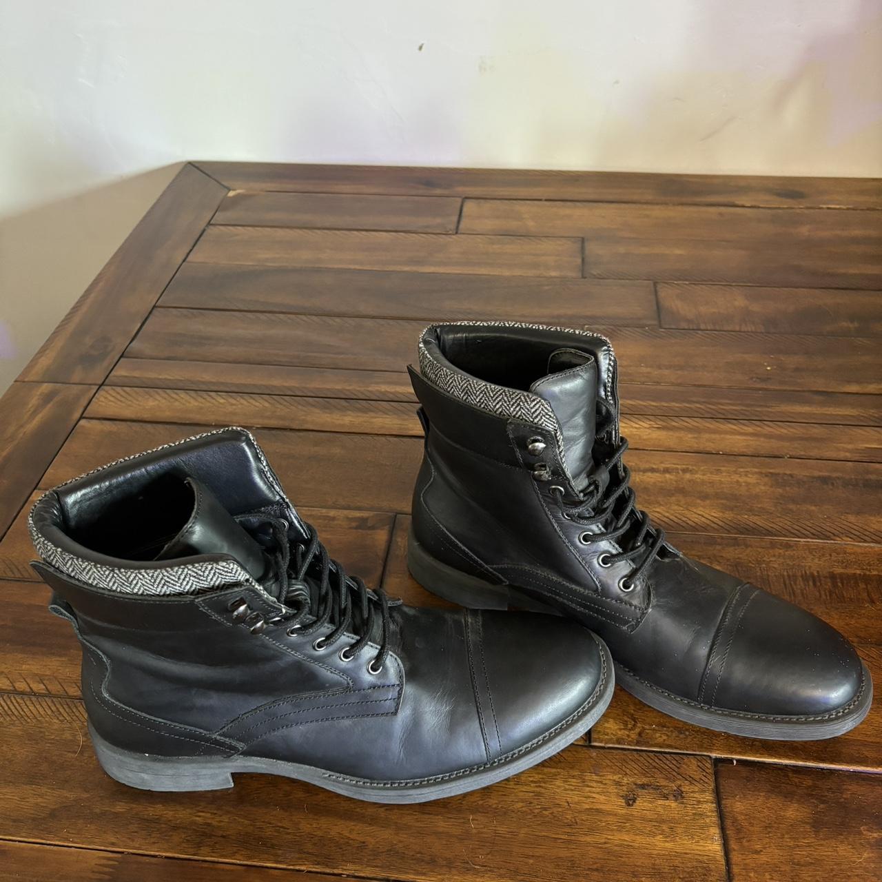 Men’s NWT Black Leather Express Boots size 11 - Depop