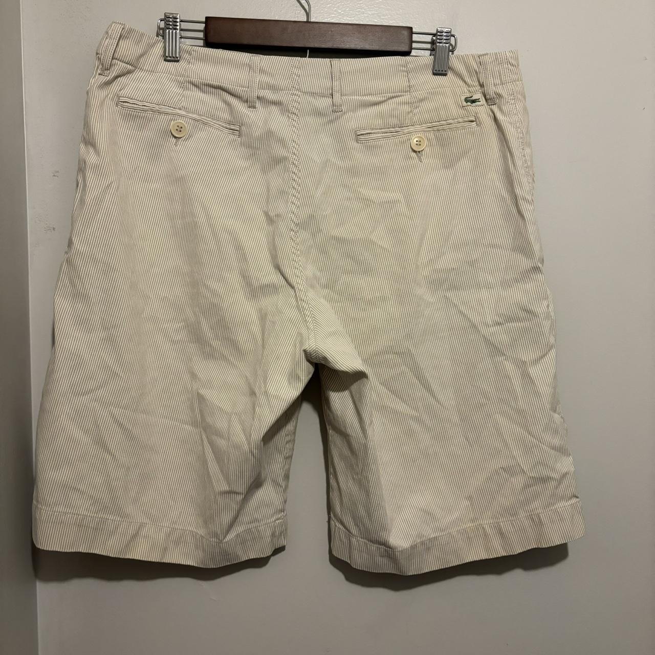 Men’s Lacoste striped shorts Taille 46 - Depop