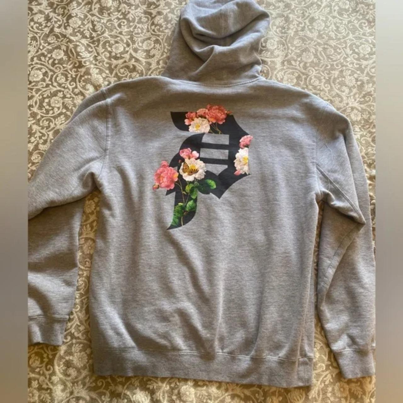 Primitive Flower-Pattern Hoodie - Depop