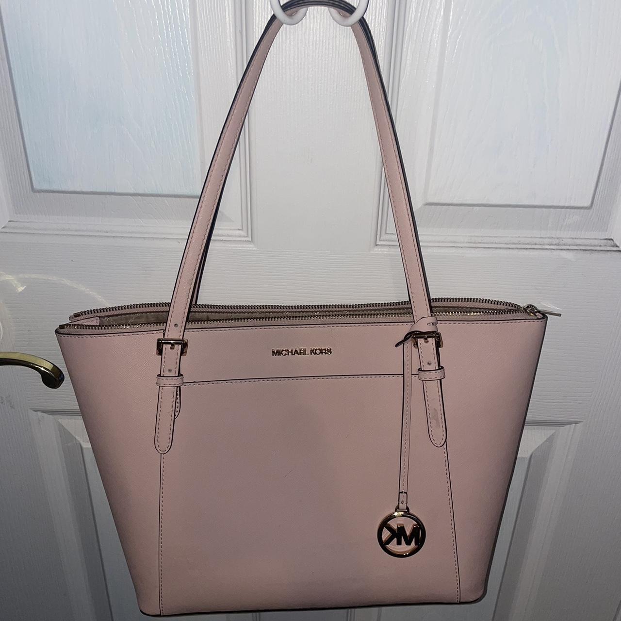 Michael Kors Pink Purse- used, has some marks on the... - Depop