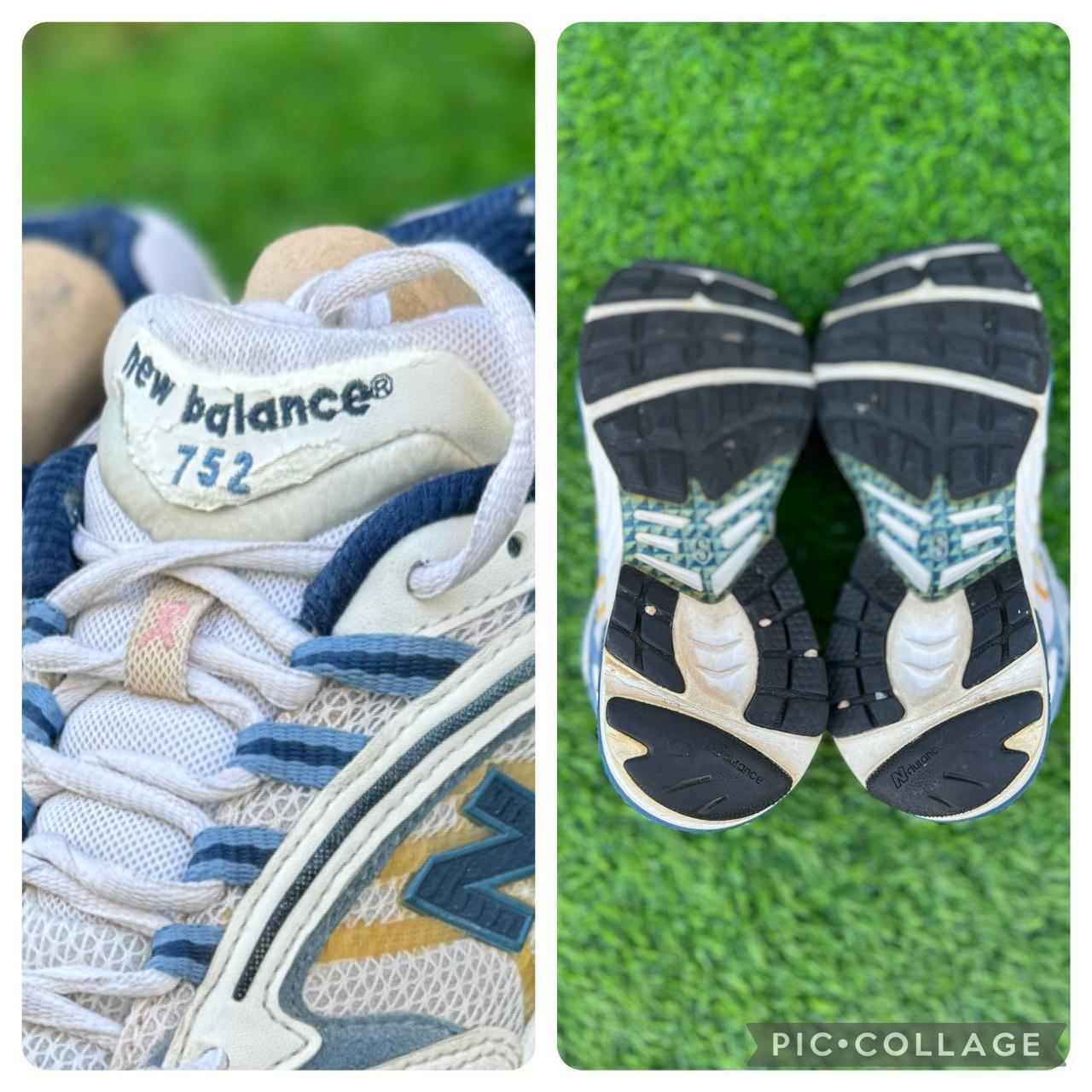 Vintage 90s New Balance 752 Womens Size 8 Spell Out... - Depop