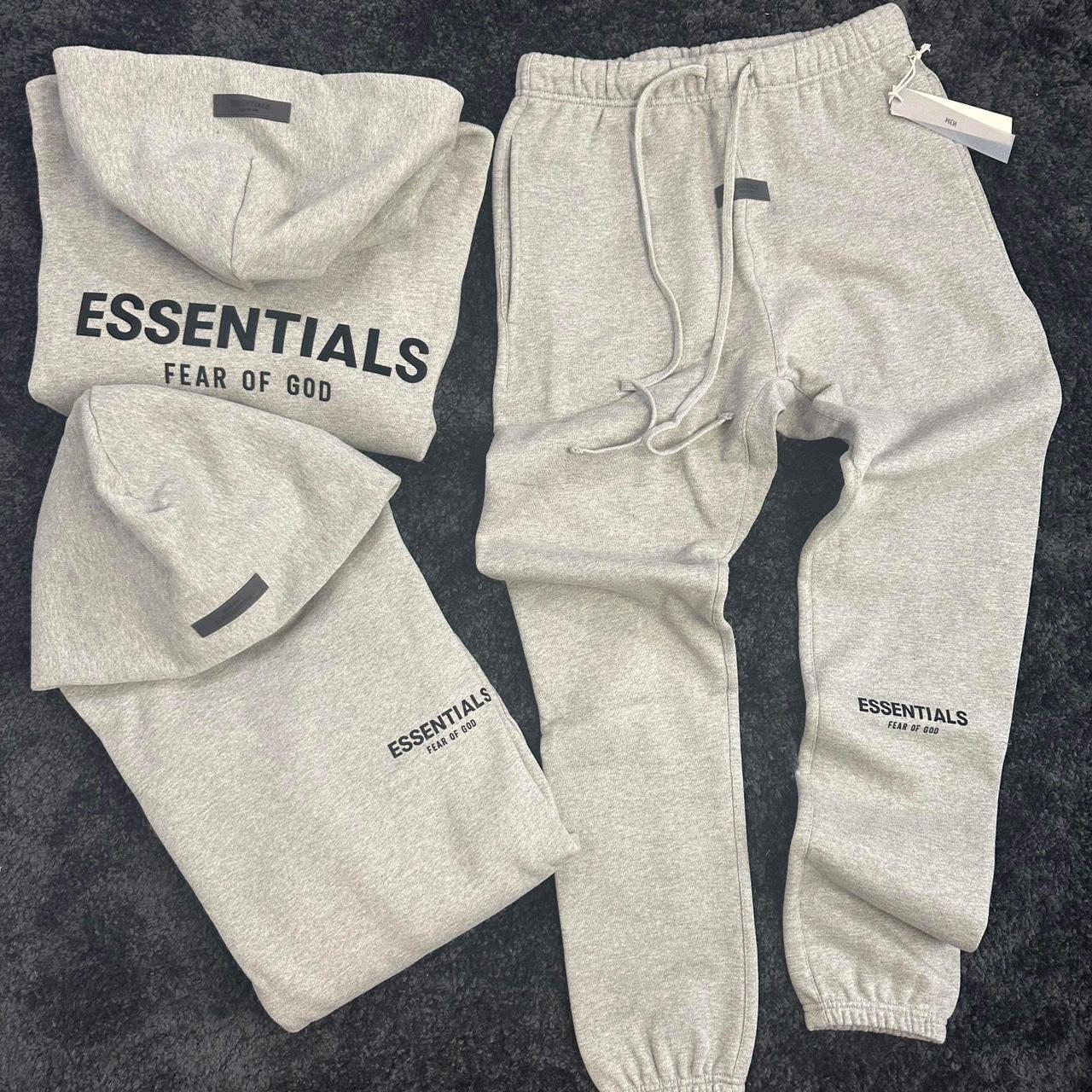 FOG Essentials SS22 Dark Oatmeal Tracksuit Set... - Depop