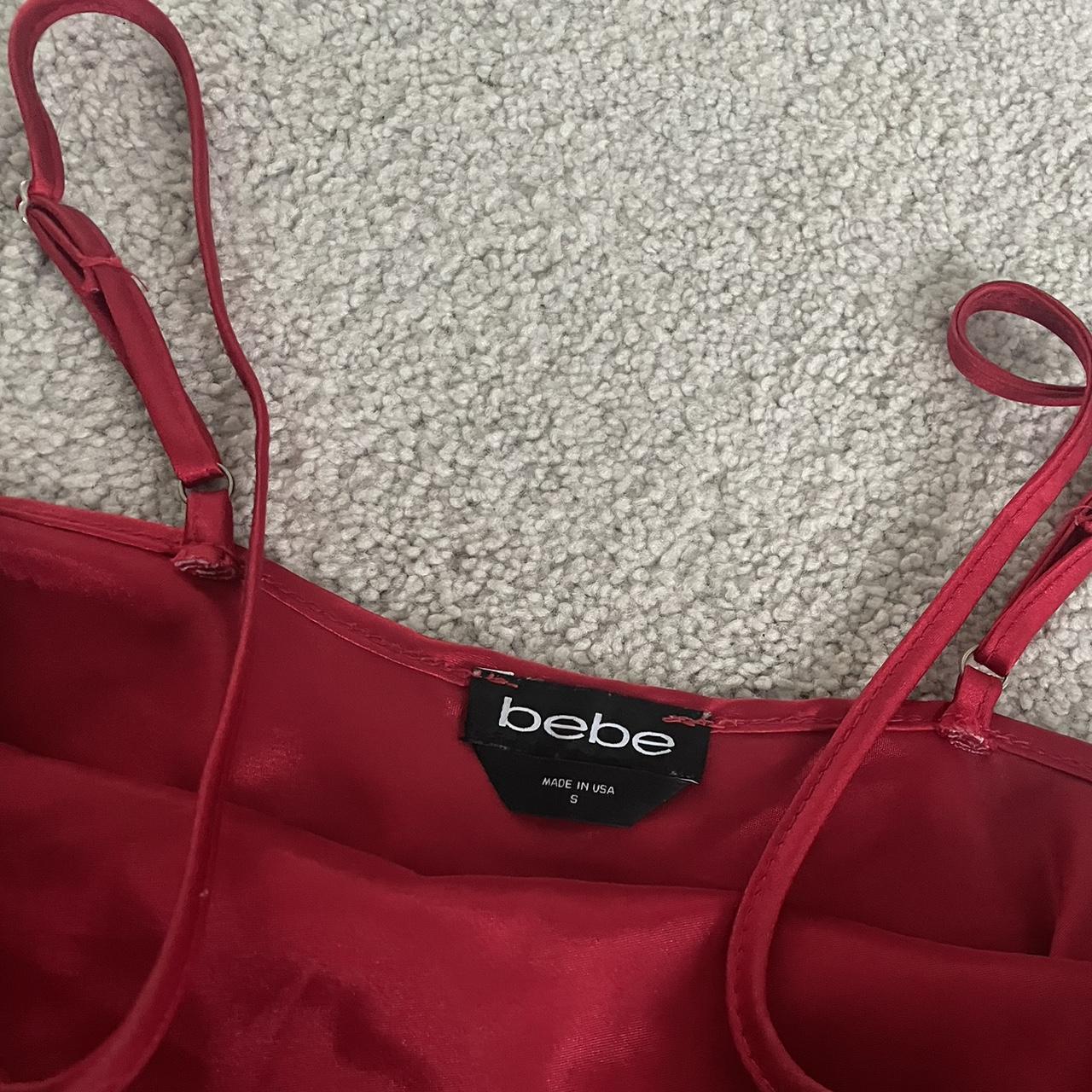 Long Bebe red dress -adjustable straps -size s... - Depop