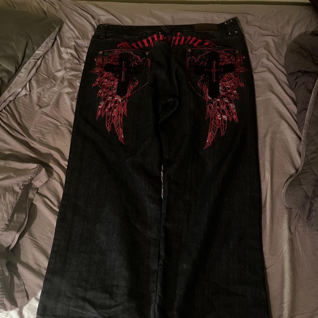 Imperious embroidered denim jeans - Depop