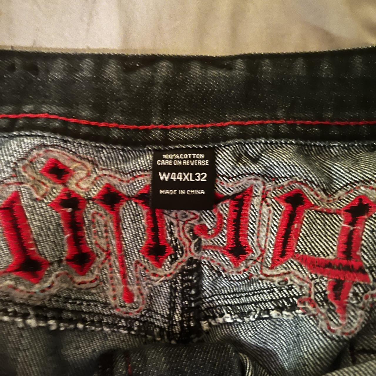 Imperious embroidered denim jeans - Depop