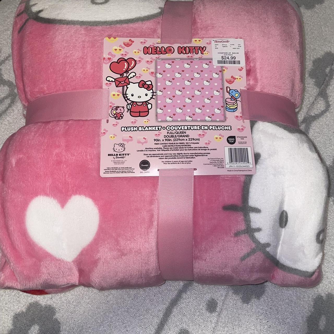 pretty pink hello kitty blanket🎀💘💘 full/queen size.... - Depop