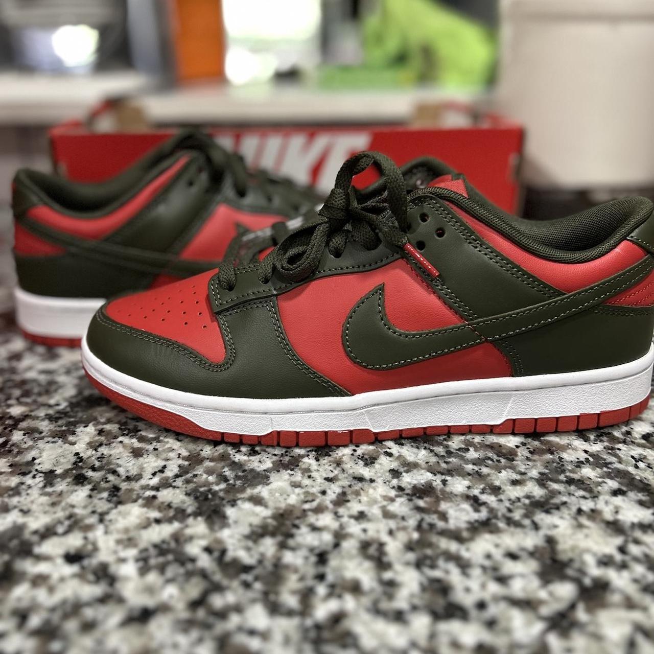 Nike Dunk Low Cargo Khaki Mystic Red Nike Nikedunk Depop