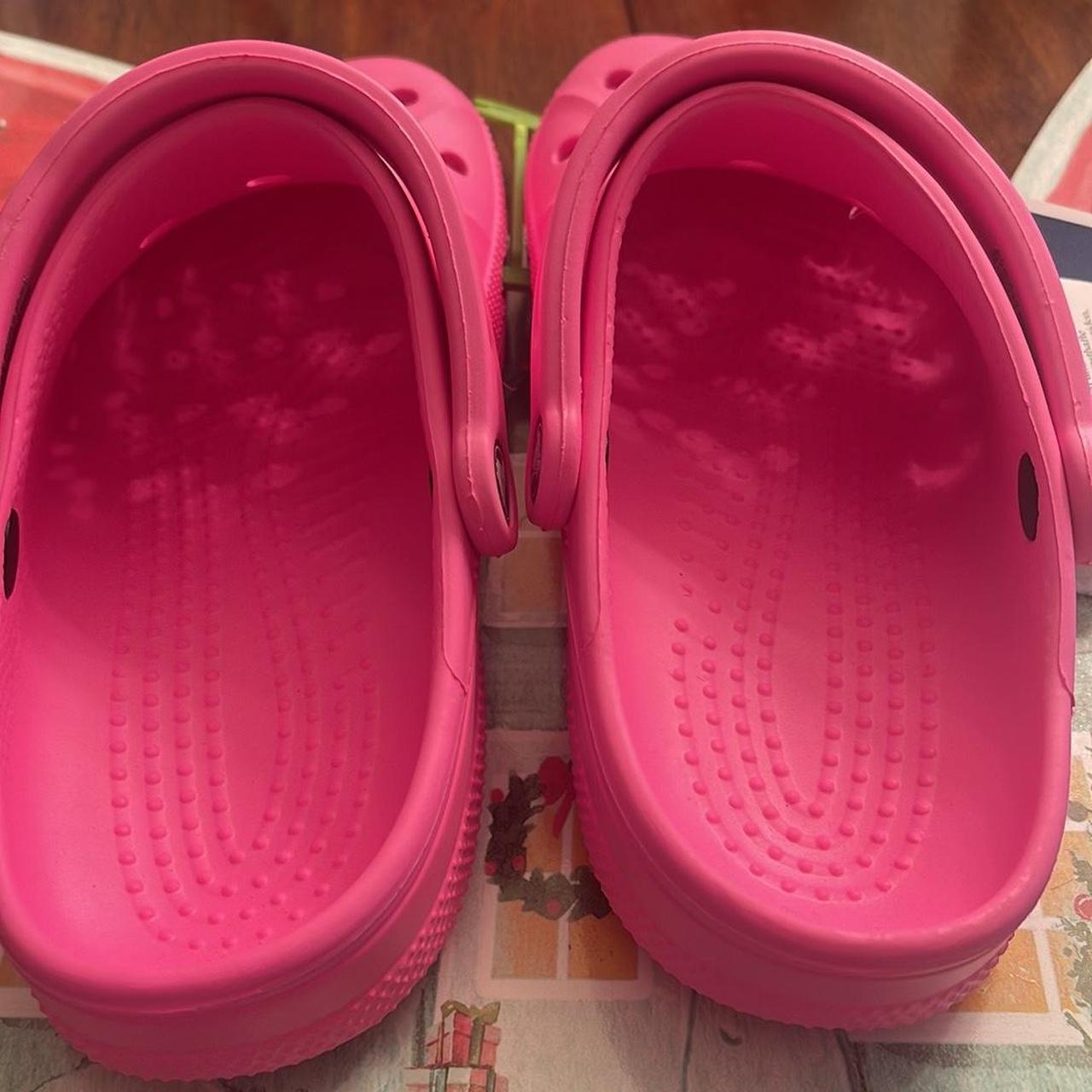 Crocs-Brand New with Tags/Electric Pink Baya Clog... - Depop