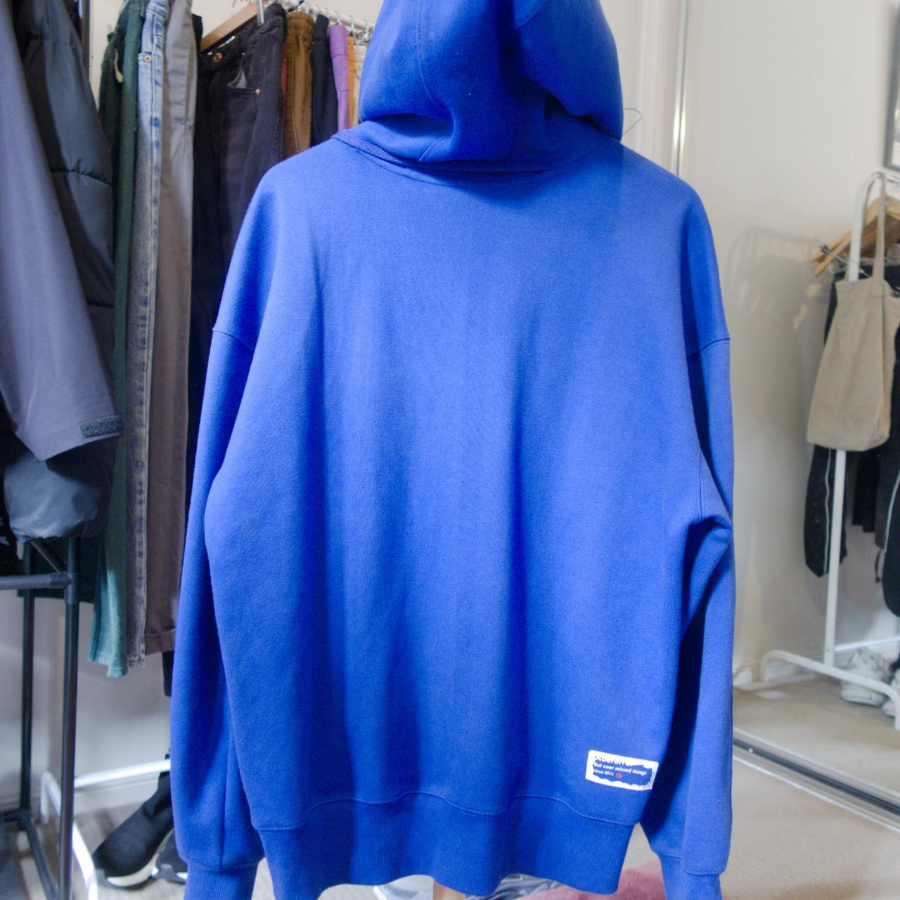 ADER ERROR BLUE ADE LOGO HOODY Size - A2 (medium) - Depop