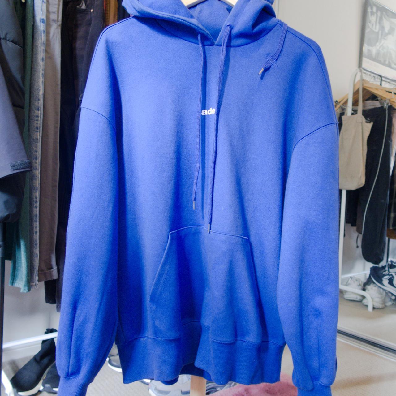 ADER ERROR BLUE ADE LOGO HOODY Size - A2 (medium) - Depop