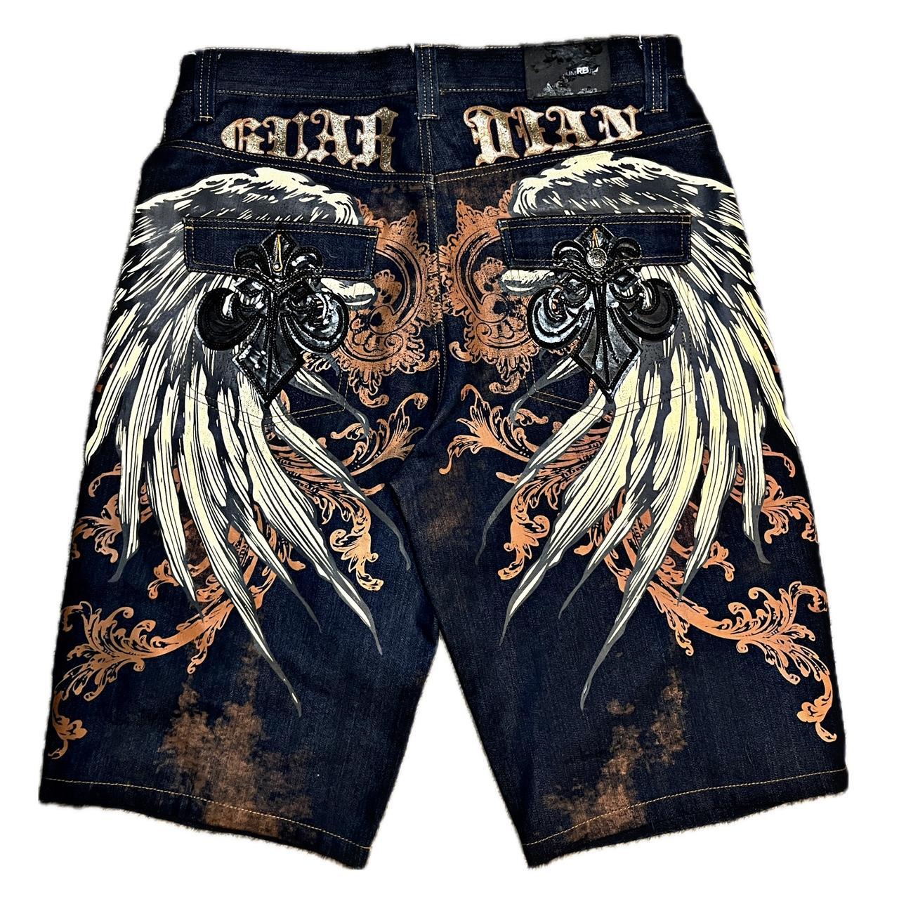 Men’s Y2K Affliction Pattern Jorts NOT THE REAL... - Depop