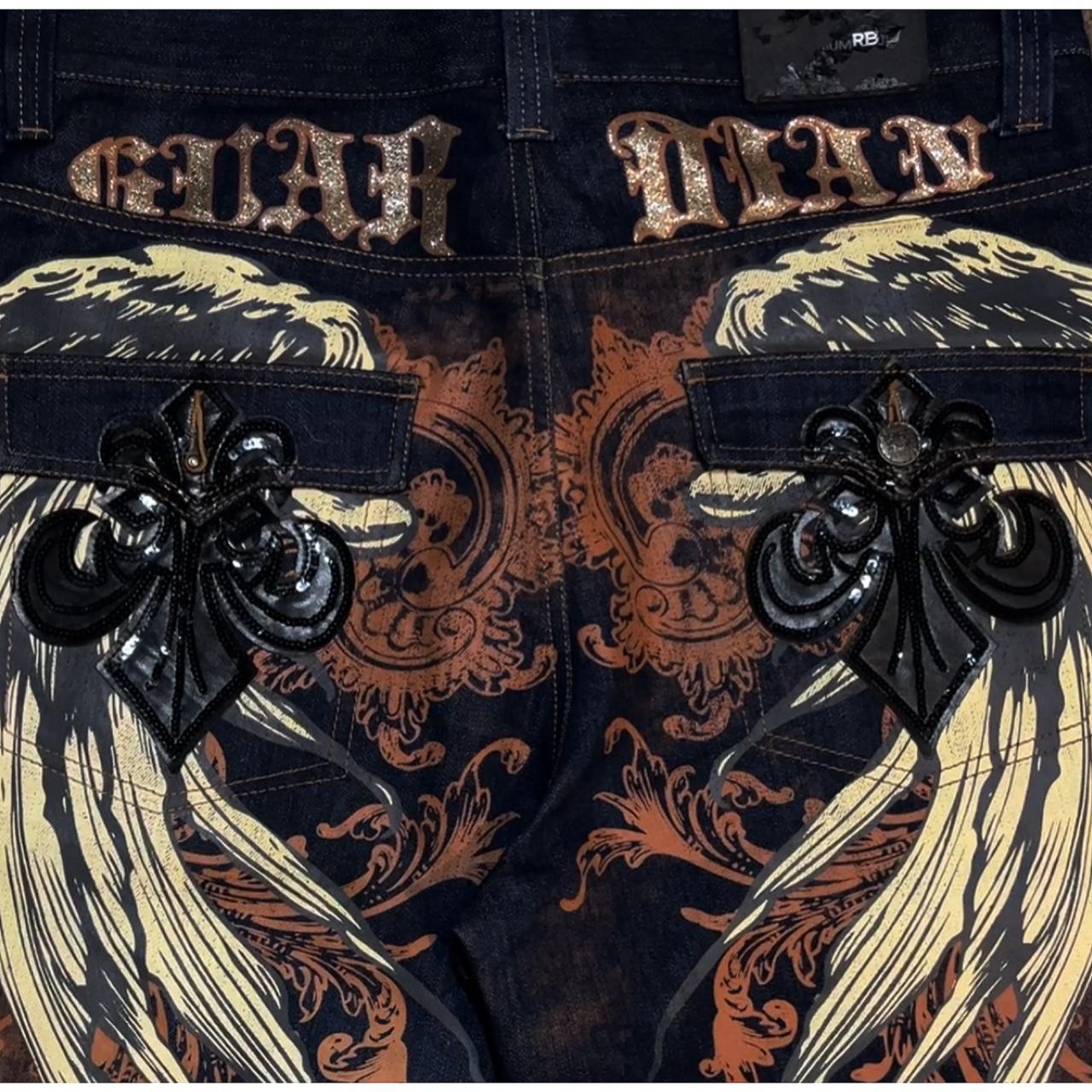 Men’s Y2K Affliction Pattern Jorts NOT THE REAL... - Depop