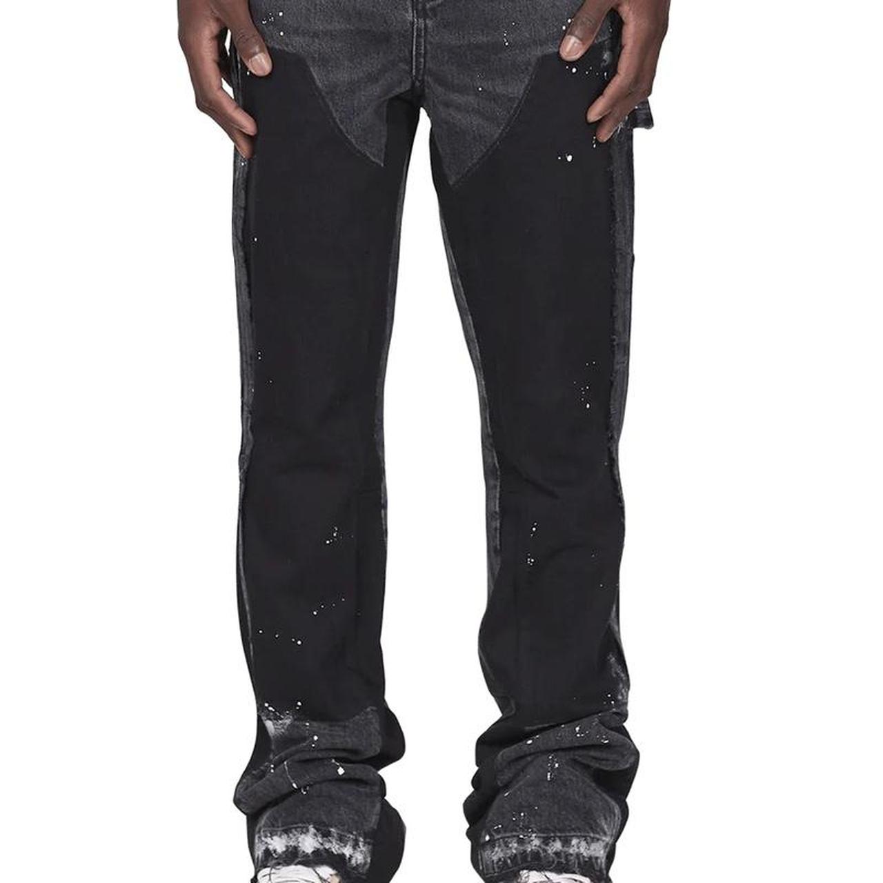 Brand new reputation black flared denim New with... - Depop