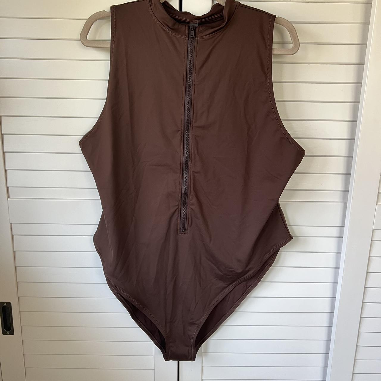 $96 SKIMS swim body suit - cocoa brown - size 4X Can... - Depop