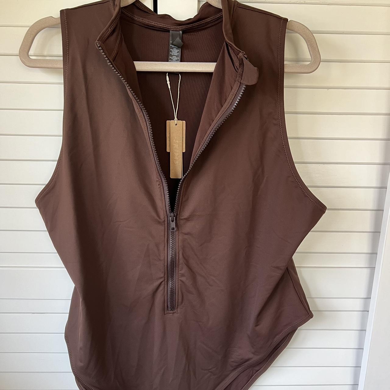 $96 SKIMS swim body suit - cocoa brown - size 4X Can... - Depop