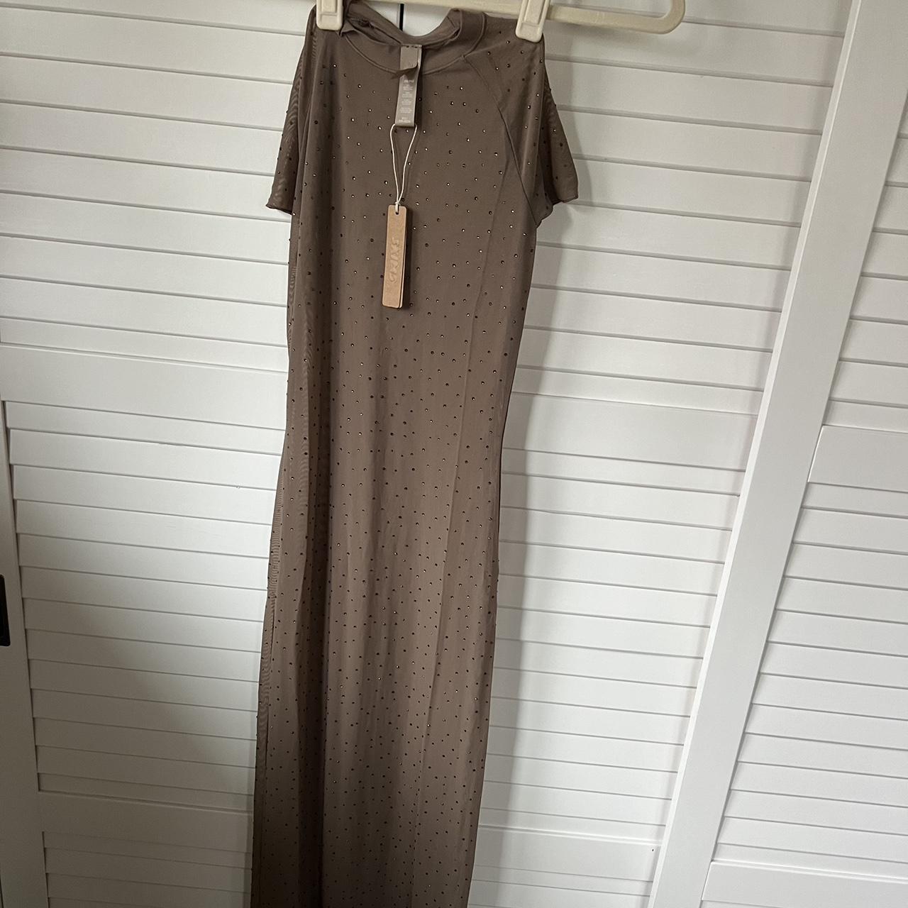 SKIMS RARE Rhinestone Short Sleeve Long Coverup... - Depop