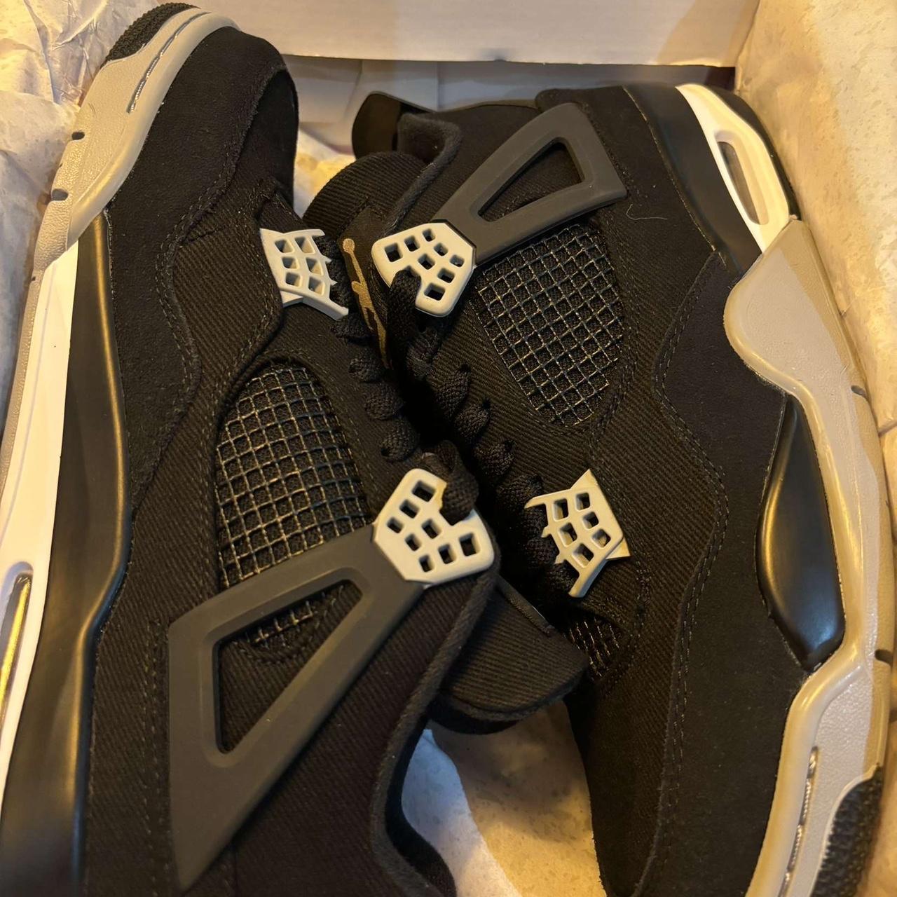 Jordan 4s retro SE Mid Black Canvas - Depop