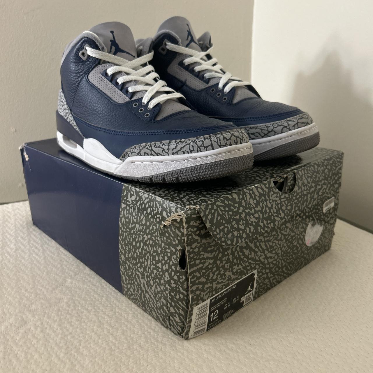 Jordan 3s Georgetown Box is really damage but still... - Depop
