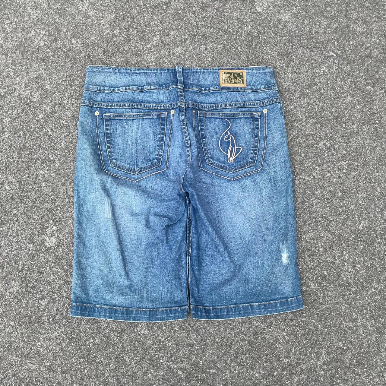 Y2k Girls Baby Phat Jorts - Measurments: w34",... | Depop