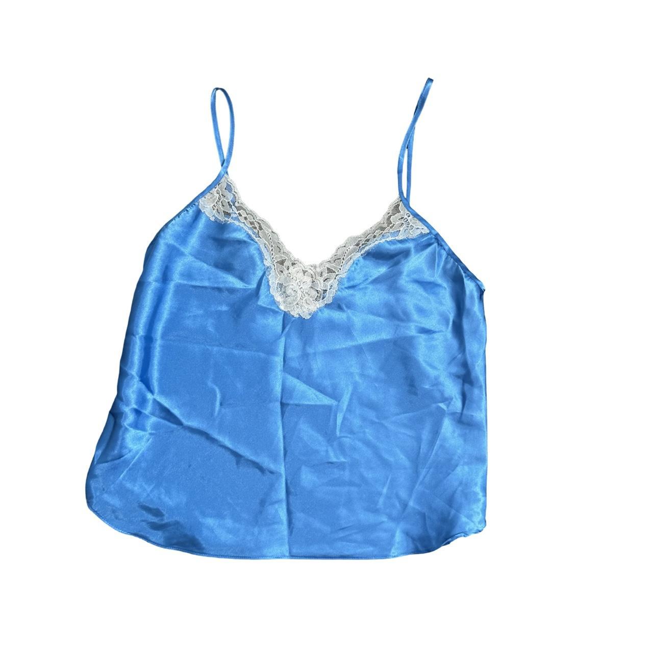 Bay Studios intimates lingerie blue top with lace... - Depop