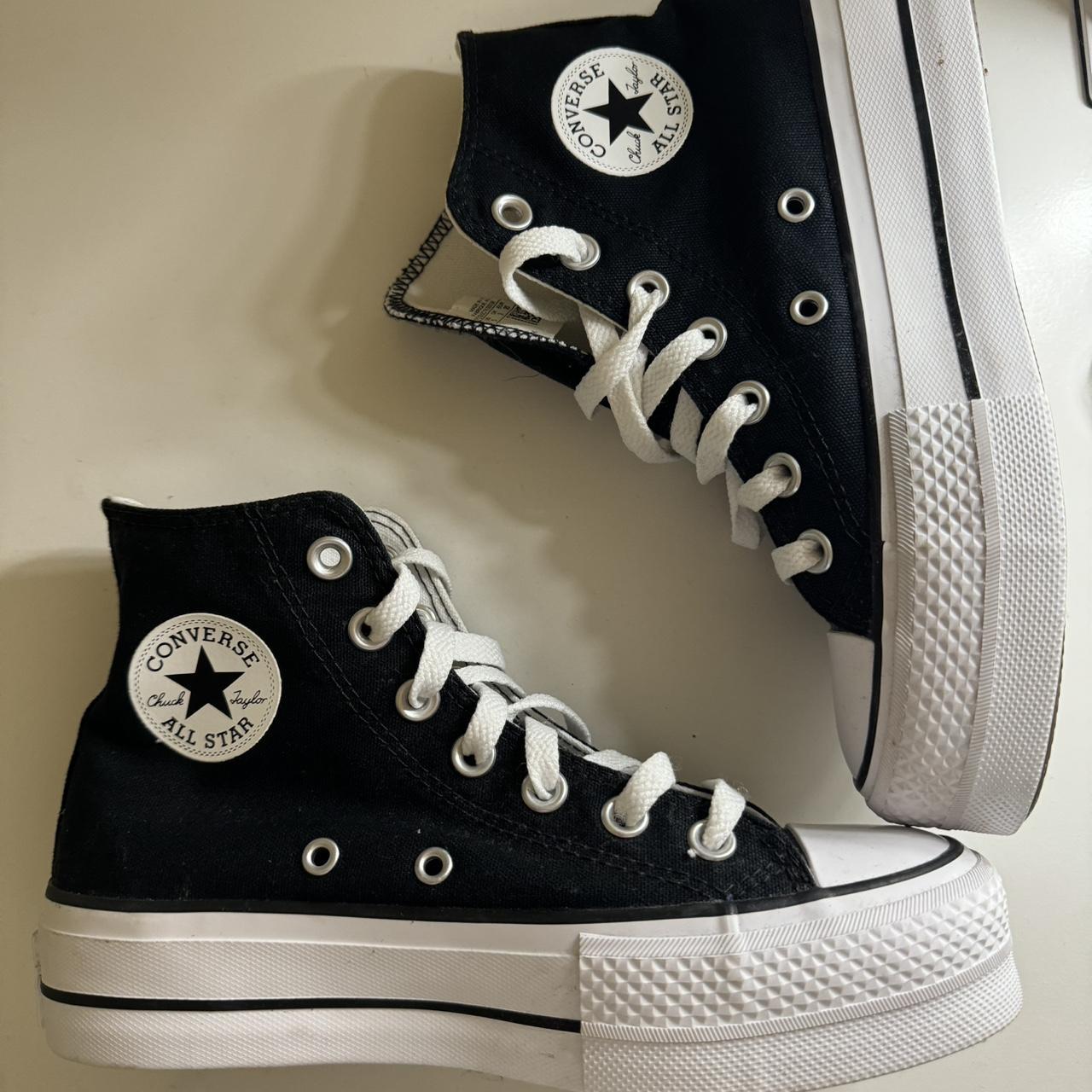 black converse platforms - never worn they’ve just... - Depop