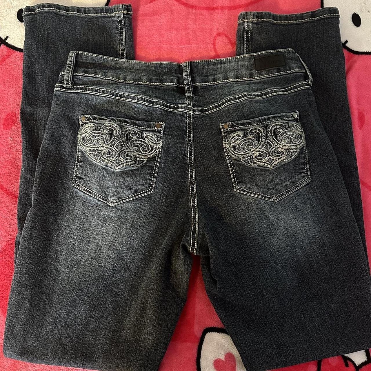 CUTE Y2K NATURAL REFLECTIONS JEANS ( not miss me,... - Depop