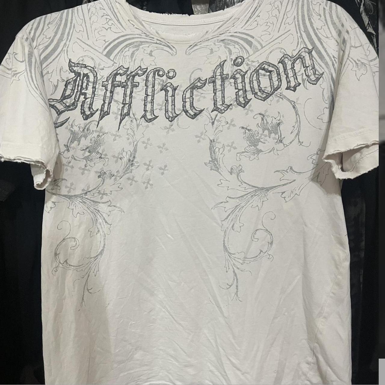 AFFLICTION TEE WITH CRAZY BACK New personals in,... - Depop