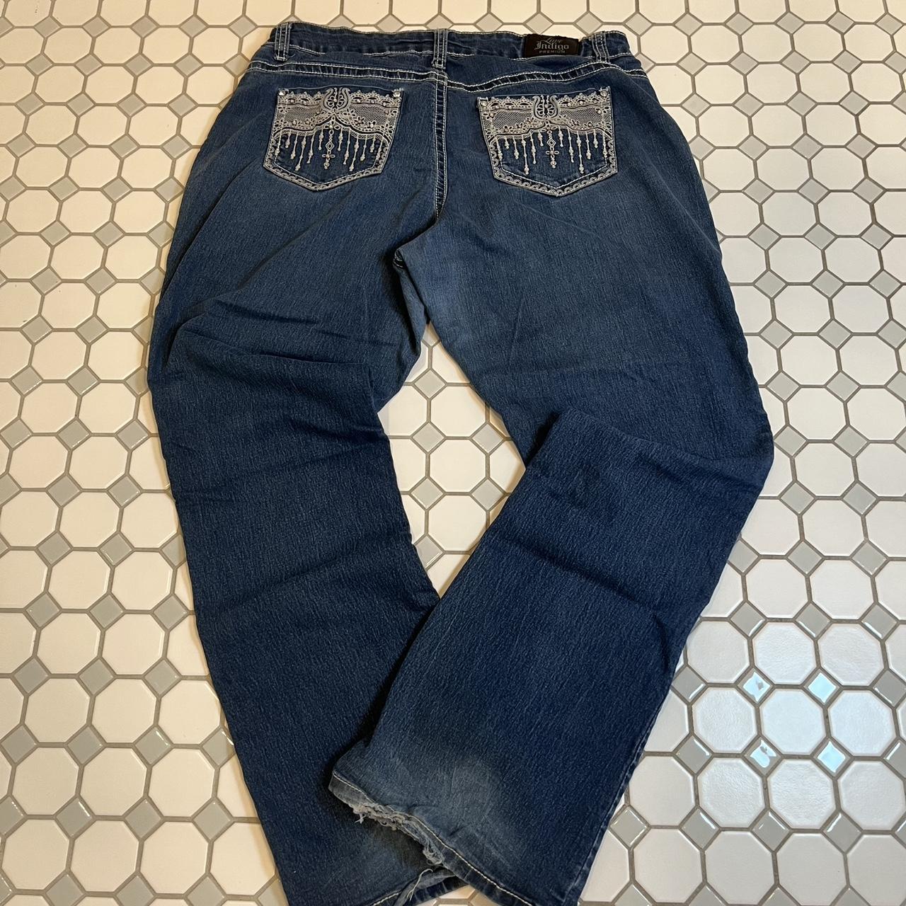 SUPER SICK y2k Love Indigo low-rise jeans! Women’s... | Depop