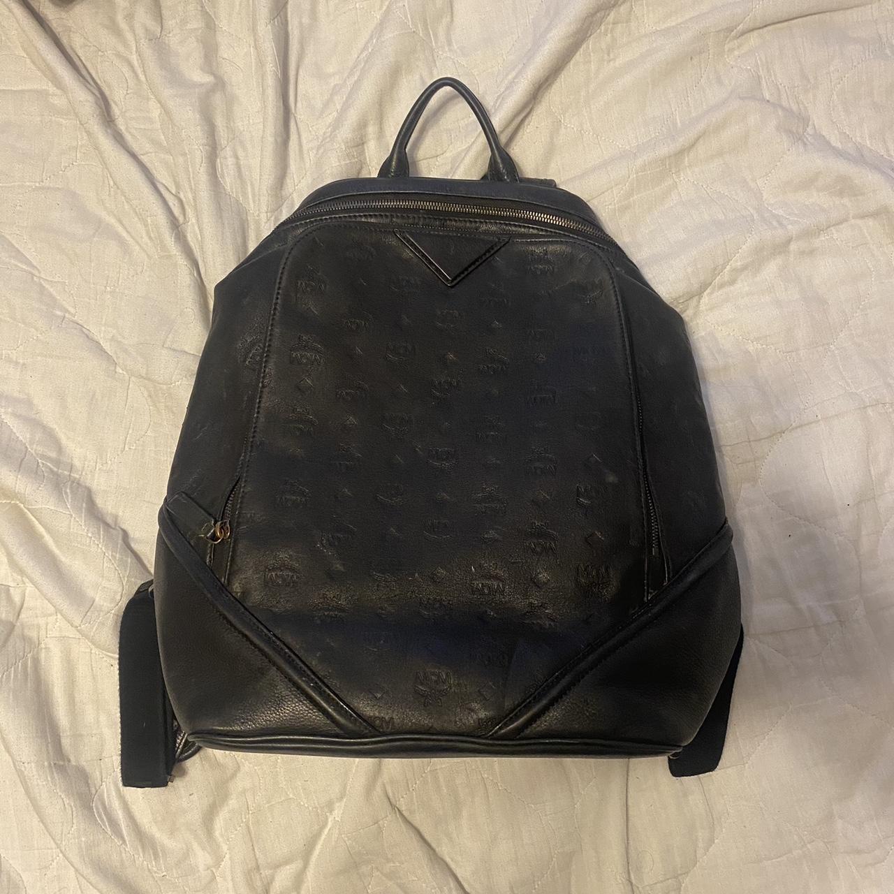 Mcm backpack black large In great condition one of a... - Depop