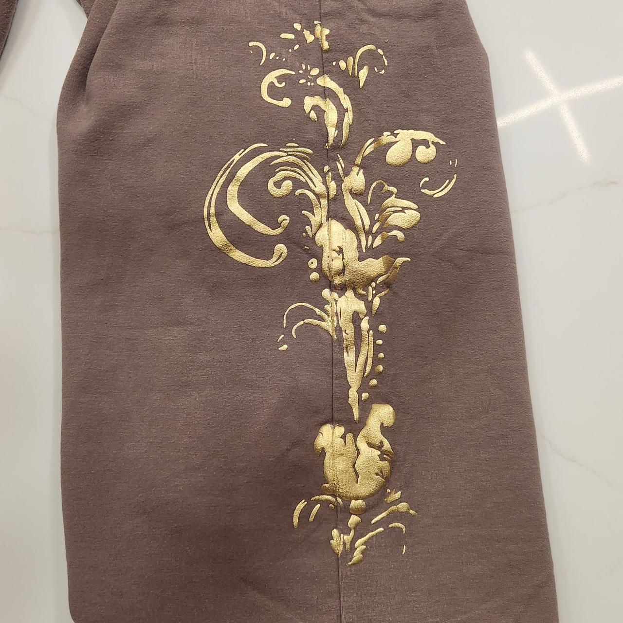 BCBG Max Azria Logo Cropped Sweatpants Brown... | Depop