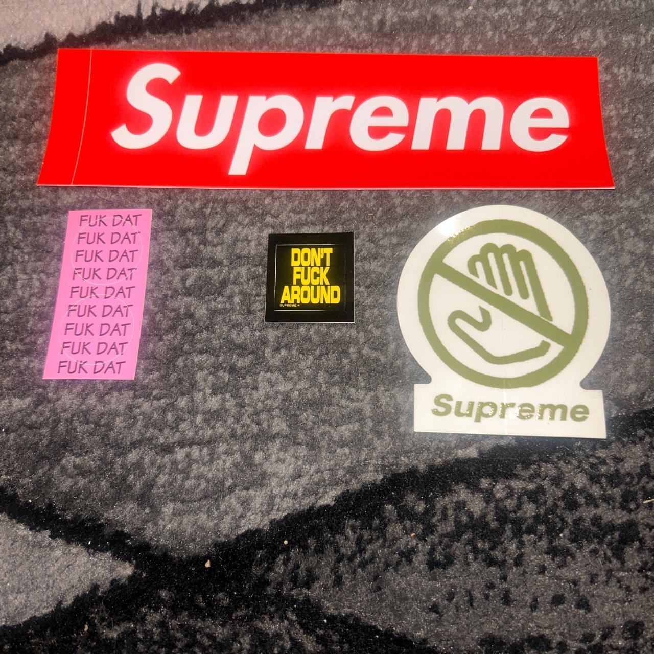 Supreme sticker set all 4 for... - Depop