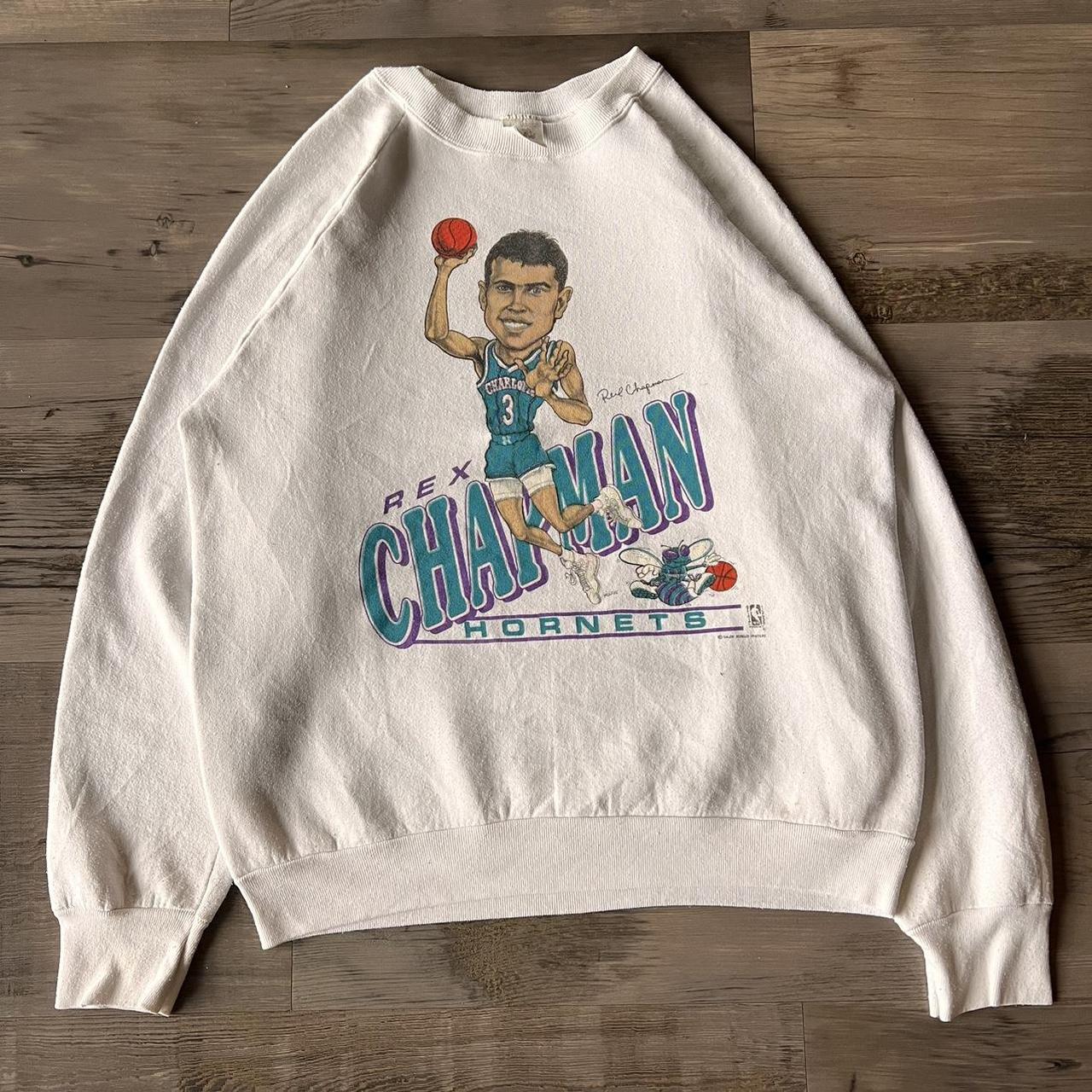 rare late 80s Rex Chapman charlotte hornets... - Depop