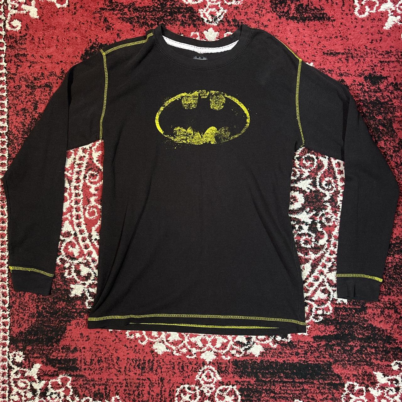 Vintage Y2K Batman long sleeve thermal Size XL‼️Send... | Depop