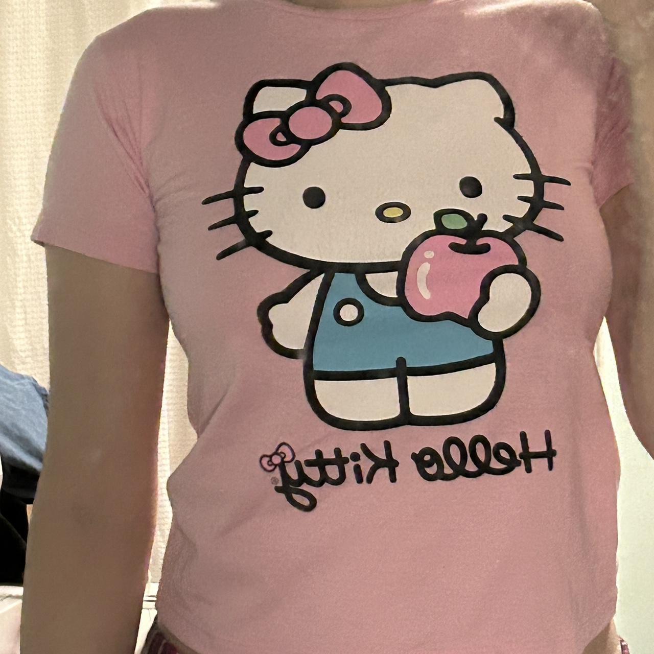 Hello kitty baby tee (good pj top) - Depop