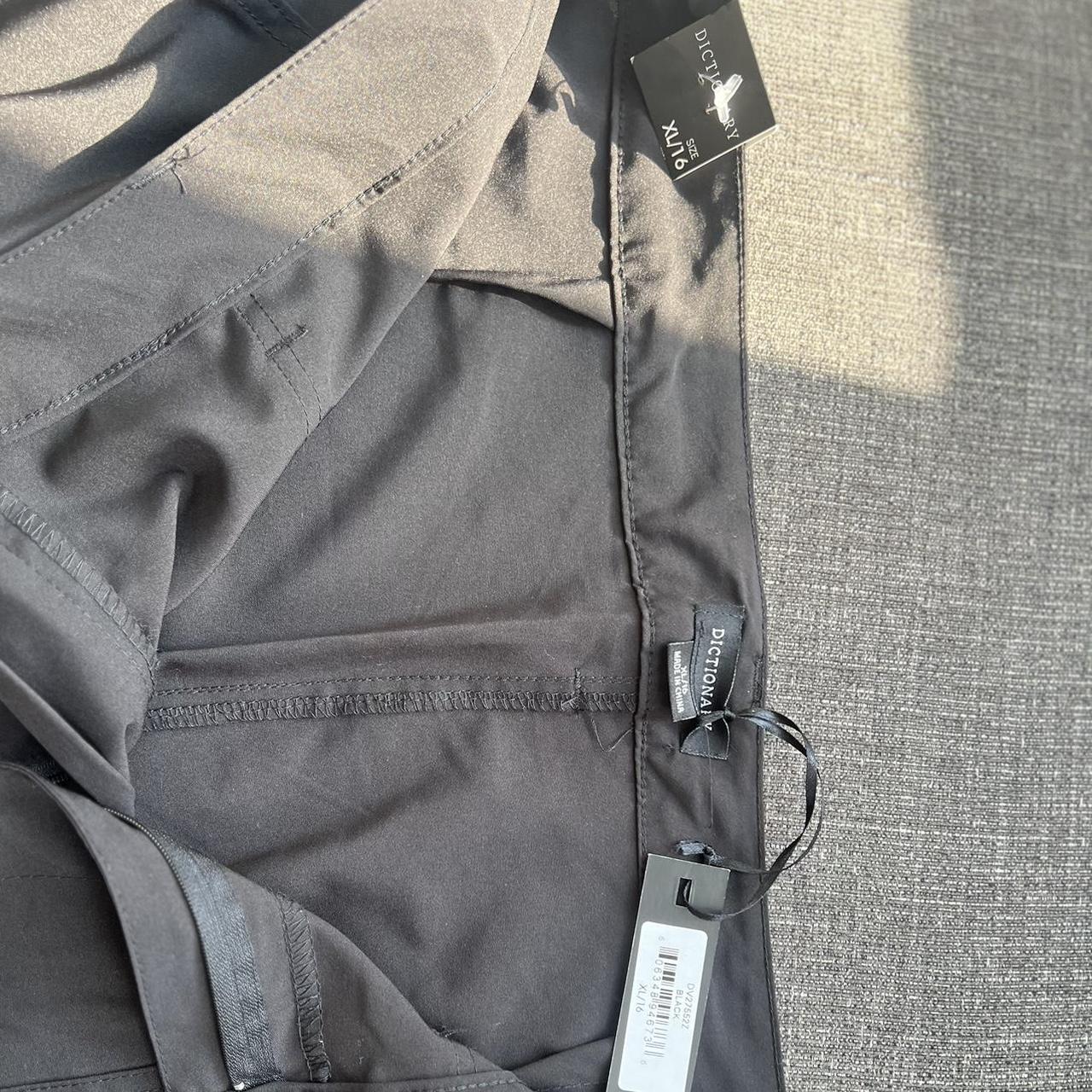 Dictionary: wide leg, black cargo pants with big... - Depop