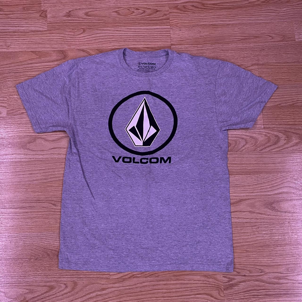 Volcom Shirt Gray Stone Logo, Boys XL - Depop