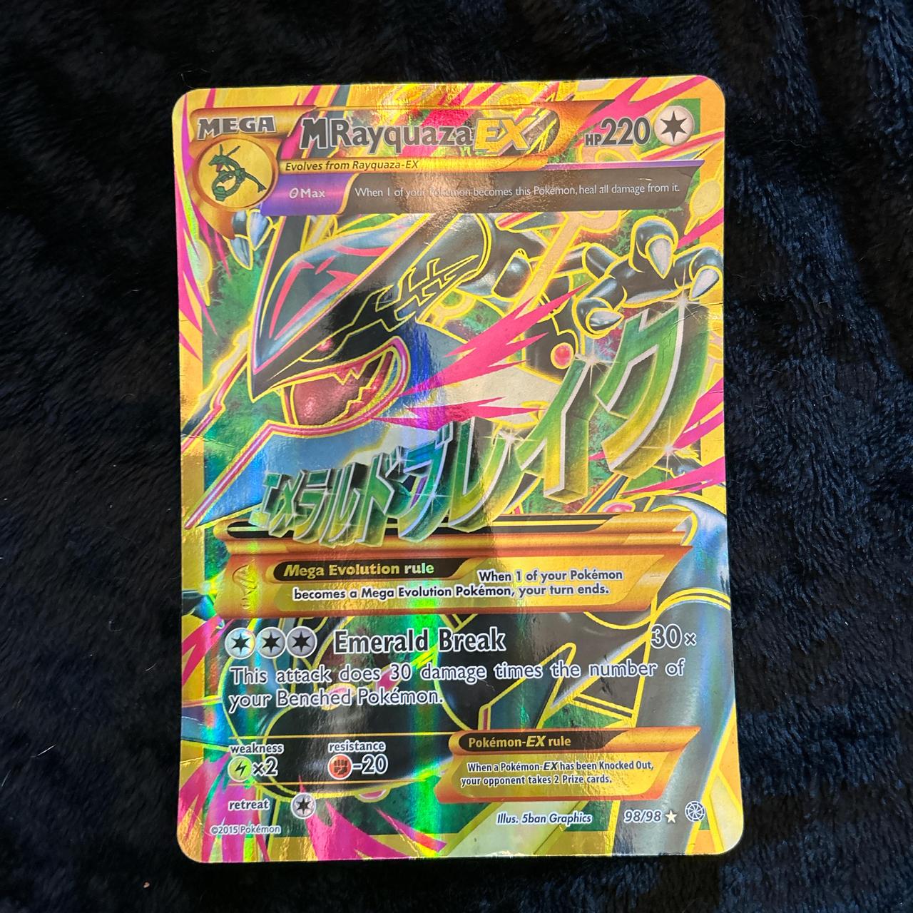 Mega Rayquaza EX Jumbo Card Japanese, full art, holo... | Depop