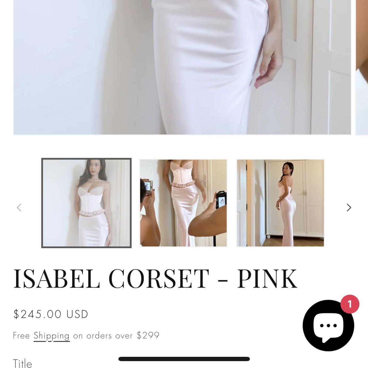 mixed gals isabel corset pink brand new never... - Depop