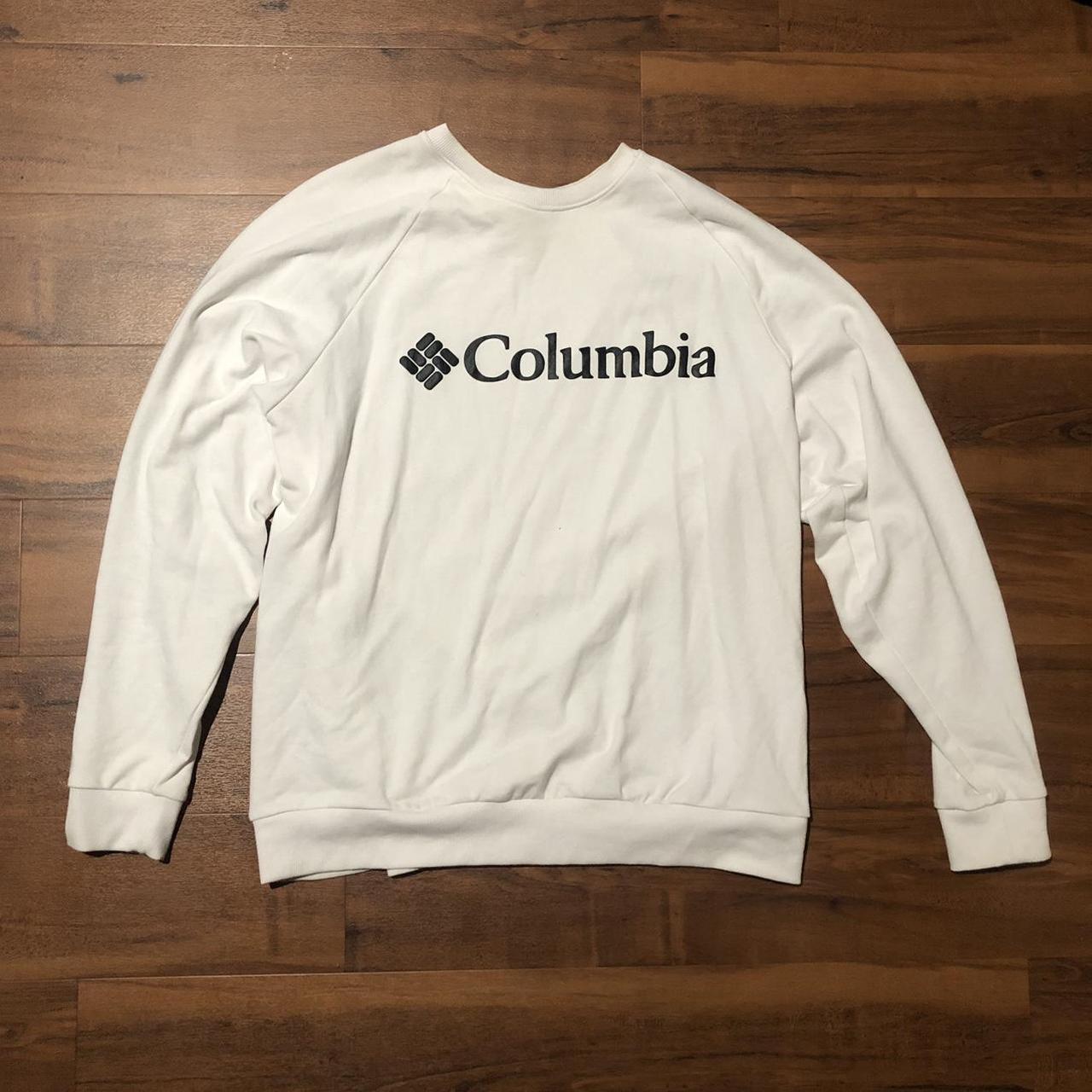 White Columbia Crewneck, Lightly Worn - Depop
