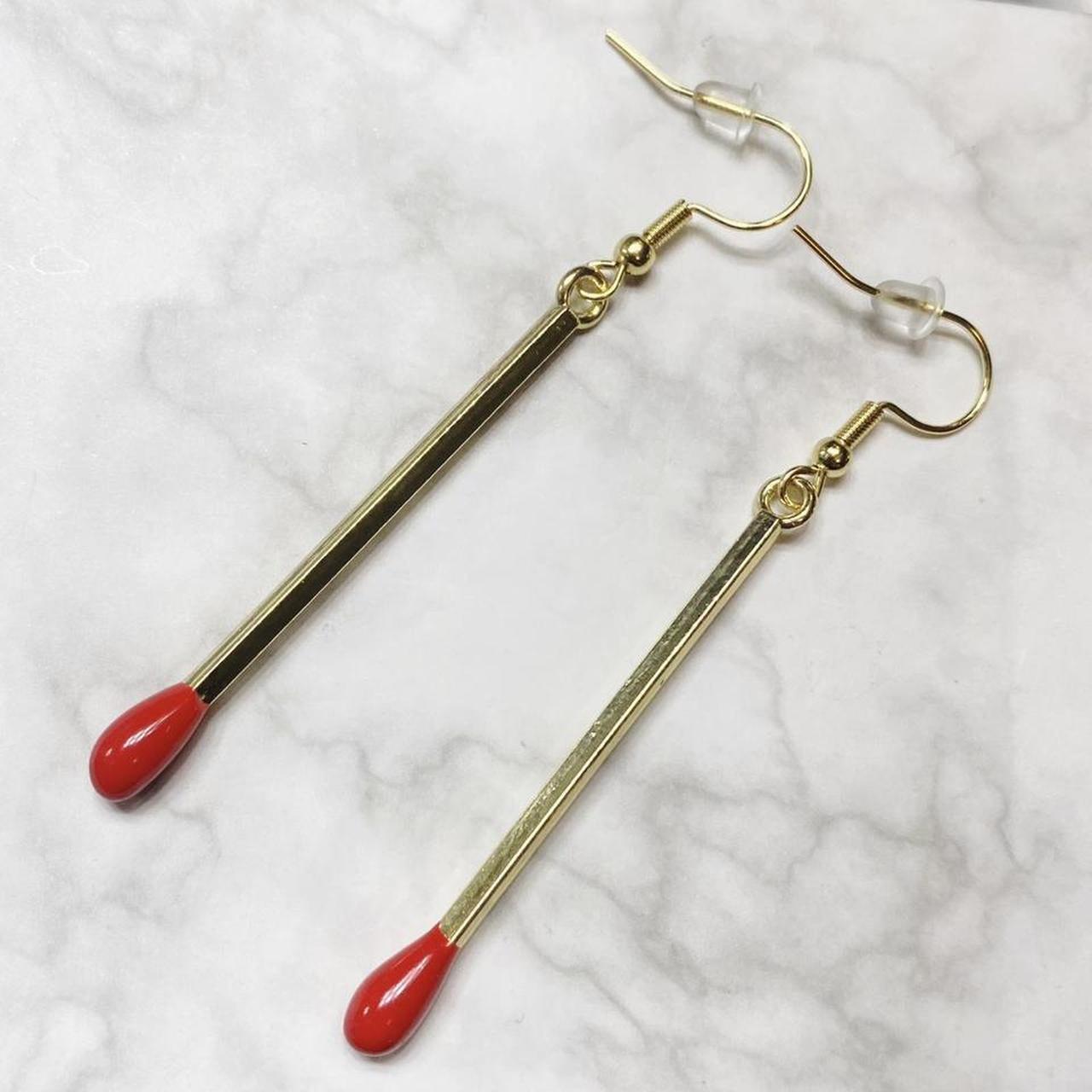 Match Stick Dangle Earrings These earrings are so... - Depop