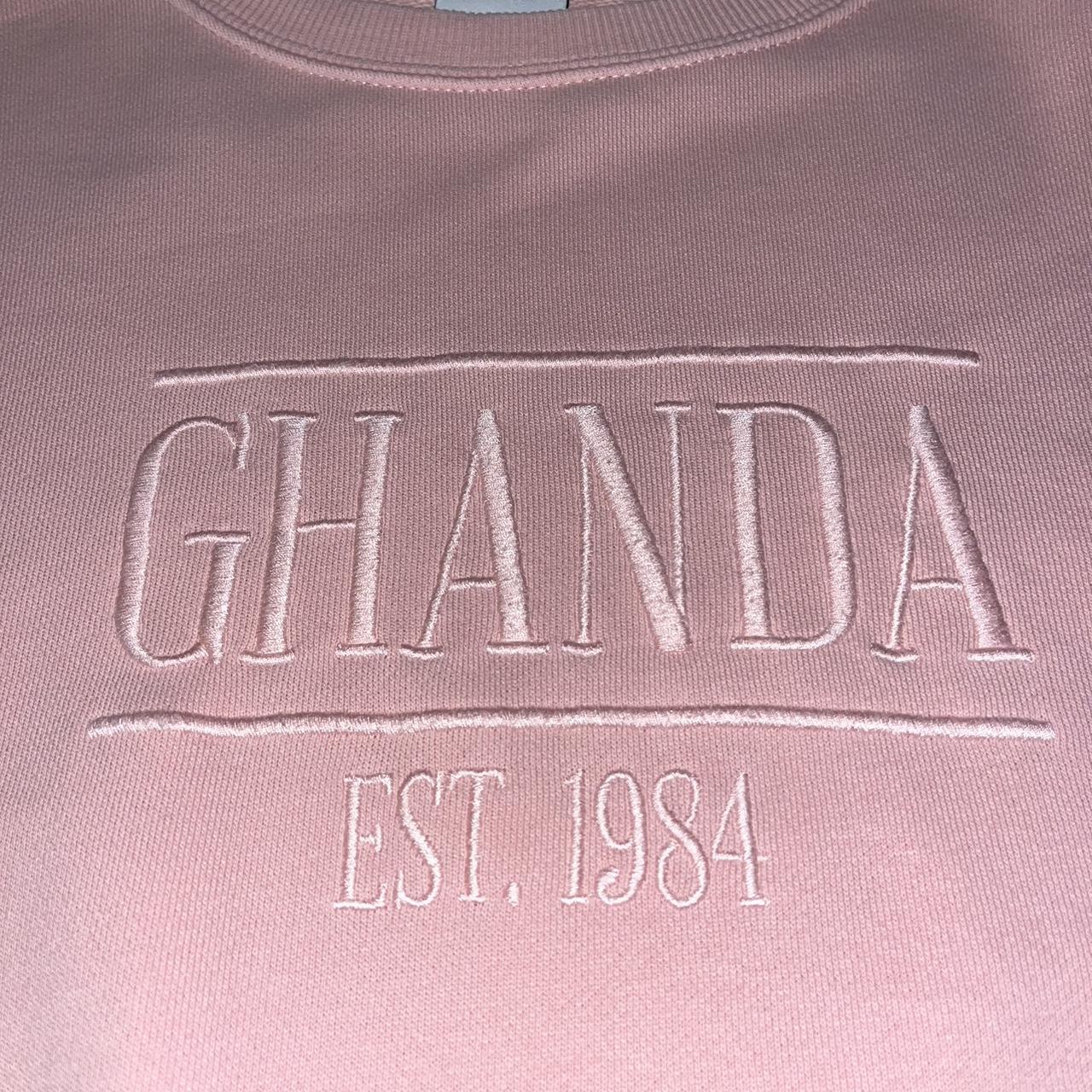 Ghanda pink crew neck Size 8 Would fit size XS or... - Depop
